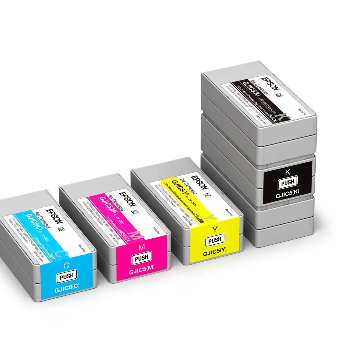 GJIC5, CMYK Ink Cartridge Bundle for Epson ColorWorks C831 Inkjet Colo ...