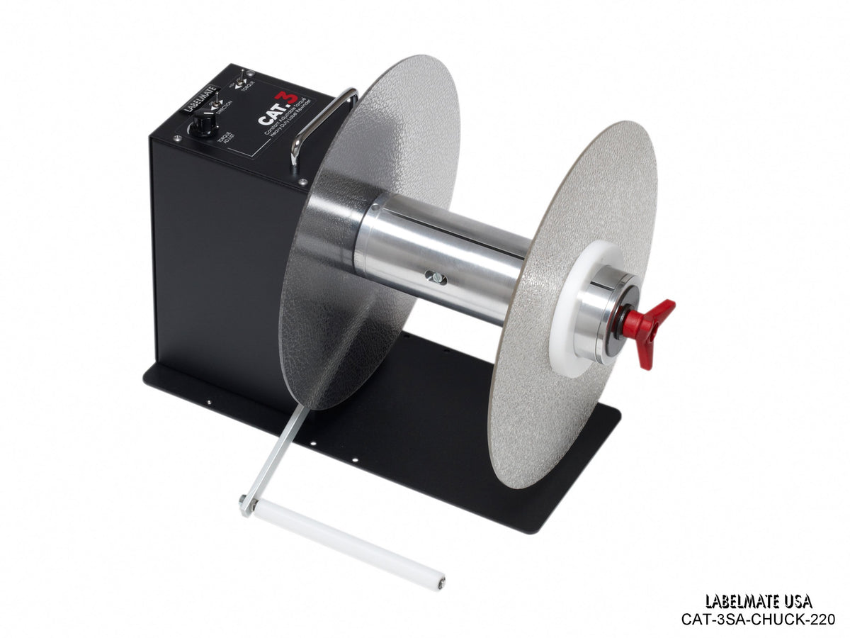 CAT-3SA-CHUCK-220 Rewinder (Max. Media Width 8.5", Max Roll OD 12 ...