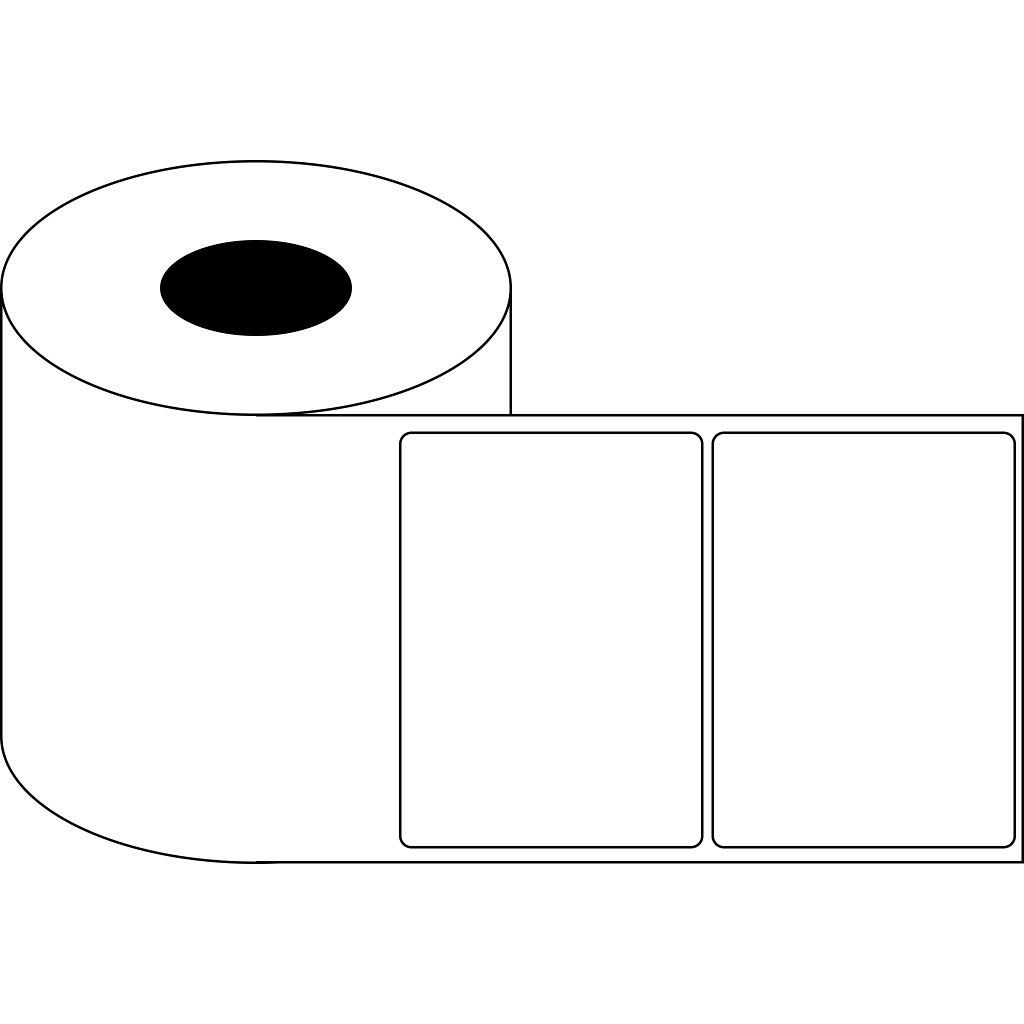 6" x 4"Die Cut Gloss Synthetic Inkjet Labels for Epson C6500(2 Rolls ...